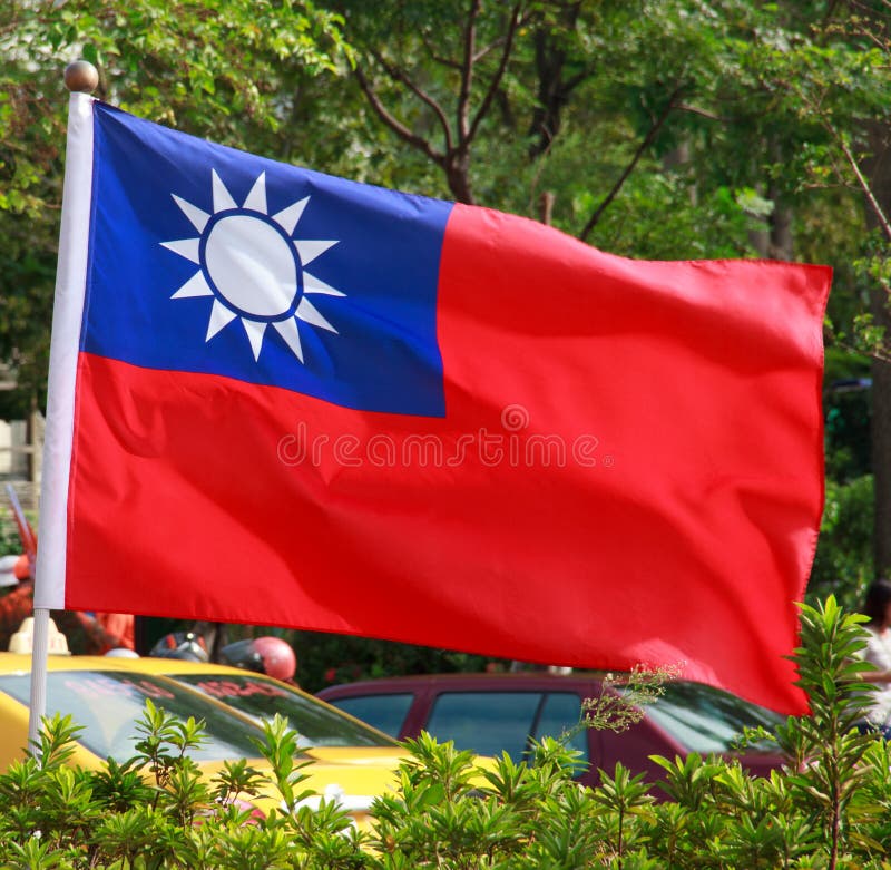 Taiwanese flag stock image. Image of strait, flag, government - 61410167