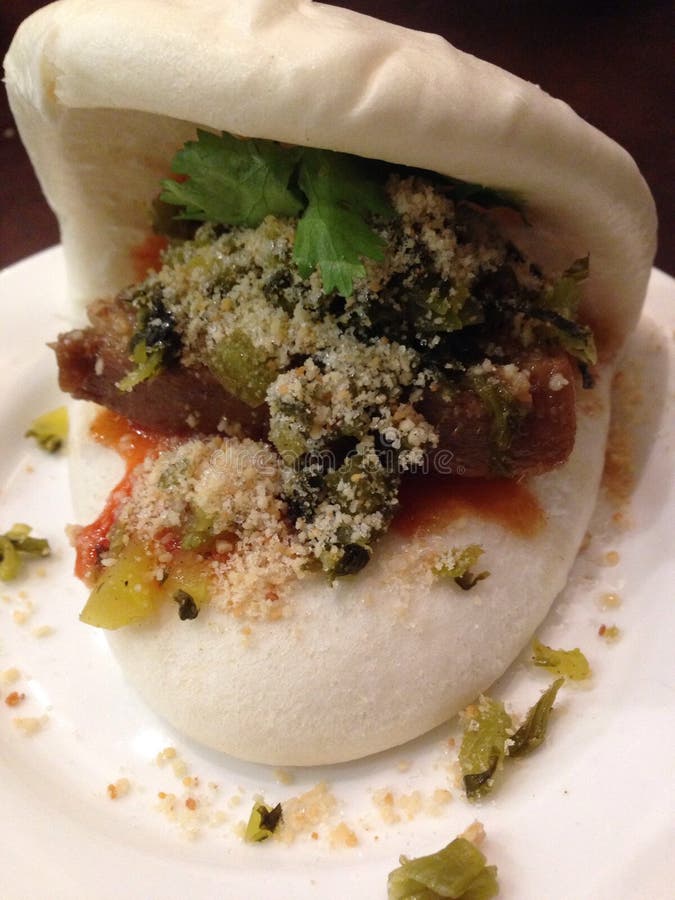 Taiwanese pork bun stock photo. Image of steamed, pork - 44823530