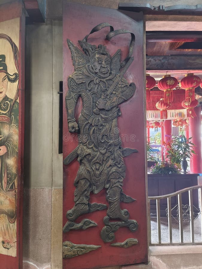 Taiwanese Temple Gods, Door Gods Stock Photo - Image of door, gods ...