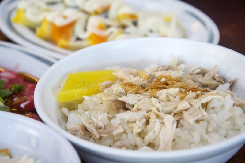 Taiwanese Turkey Rice on the Plate on the Table Stock Photo - Image of ...
