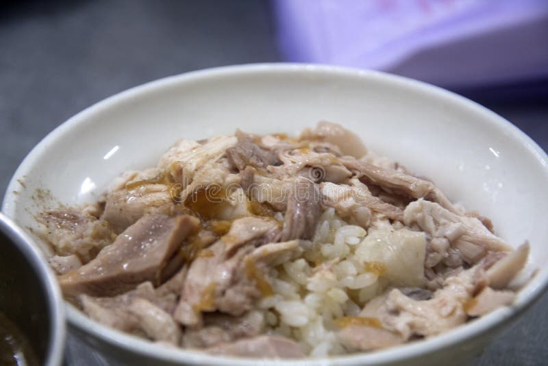 Taiwanese Turkey Rice on the Plate on the Table Stock Photo - Image of ...