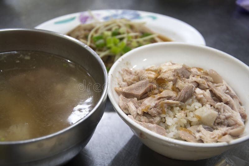 Taiwanese Turkey Rice on the Plate on the Table Stock Image - Image of ...