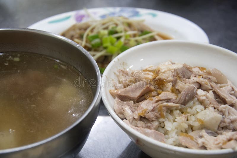 Taiwanese Turkey Rice on the Plate on the Table Stock Image - Image of ...