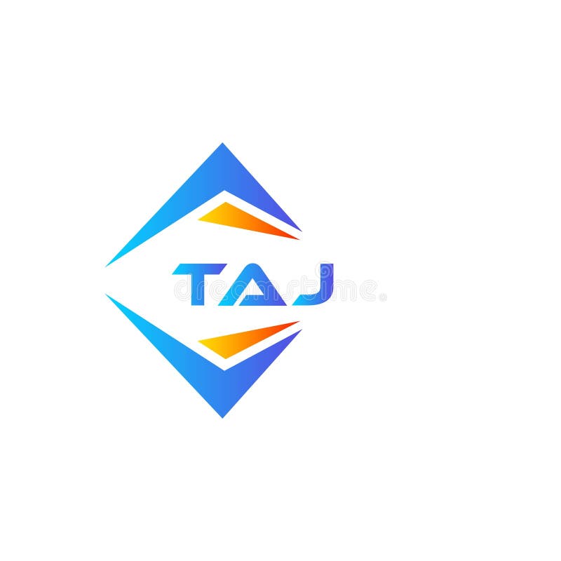 TAJ Abstract Technology Logo Design on White Background. TAJ Creative ...