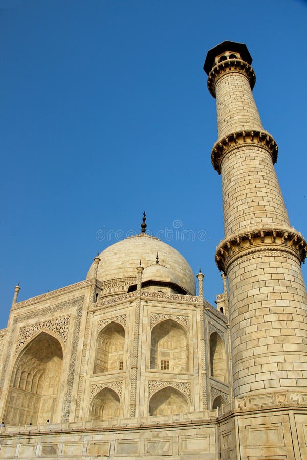 Taj Mahal, Agra, India Close Up Stock Image - Image of pillar, minaret ...