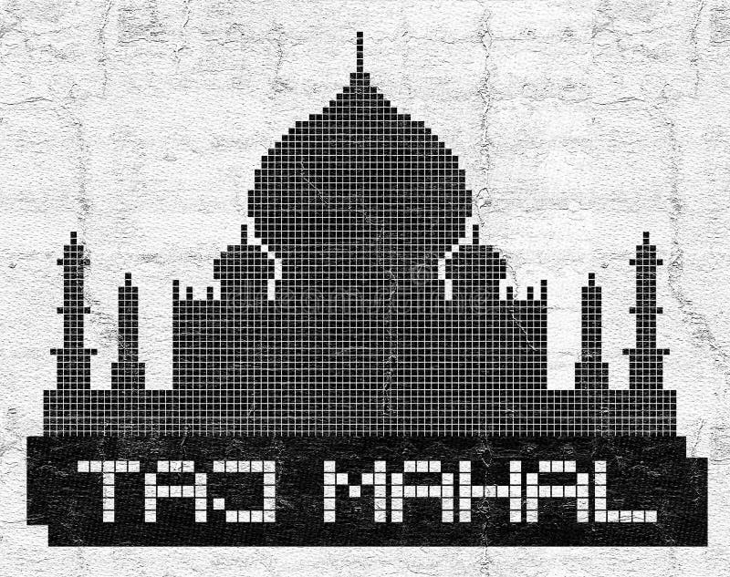 Taj Mahal art symbol stock illustration. Illustration of architecture ...