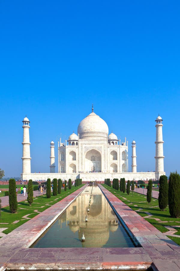 Taj Mahal in India stock image. Image of building, minaret - 58544505