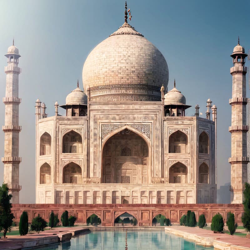 Taj Mahal in Sunrise Light, Agra, India Made with Generative AI Stock ...