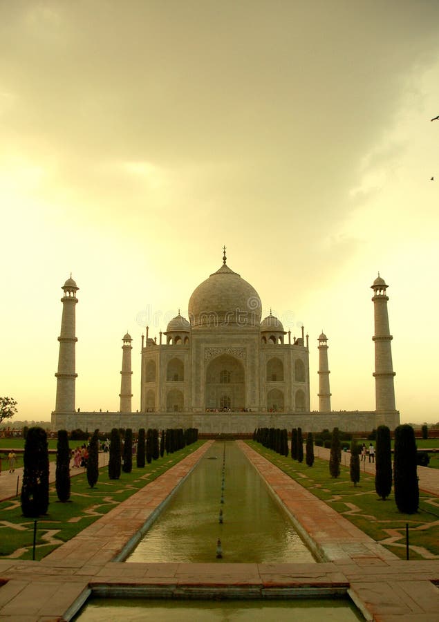Taj Mahal at Sunset, India stock image. Image of magnificent - 27708483