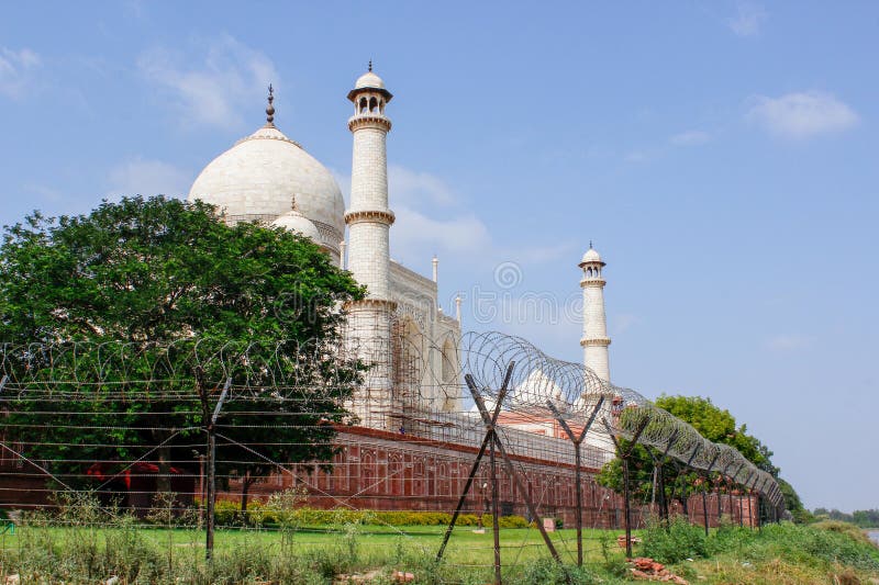 Taj Mahal, View from the Yamuna River. Agra, India Stock Image - Image ...