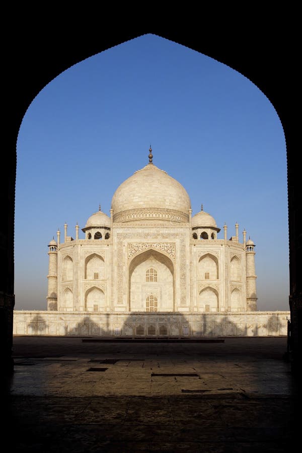 Taj Mahal through a Window. Stock Image - Image of romantic, holiday ...