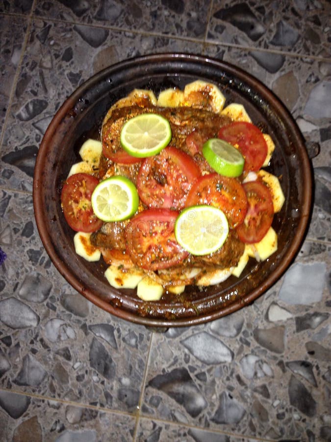 Tajin de poisson stock photo. Image of yyymmm, maroc - 42970084