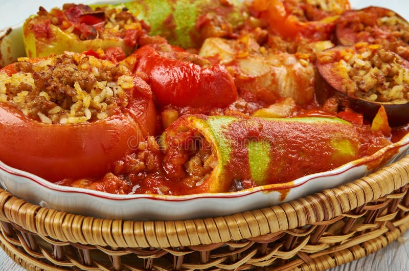 Tajin Mahshi stock image. Image of eating, mediterranean - 128917941