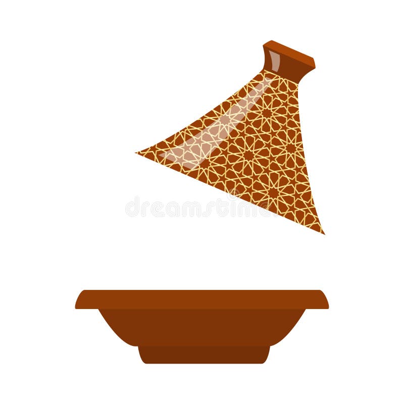 Logo Aquarelle Tajine Ou Tagine Sur Blanc Illustration de Vecteur ...