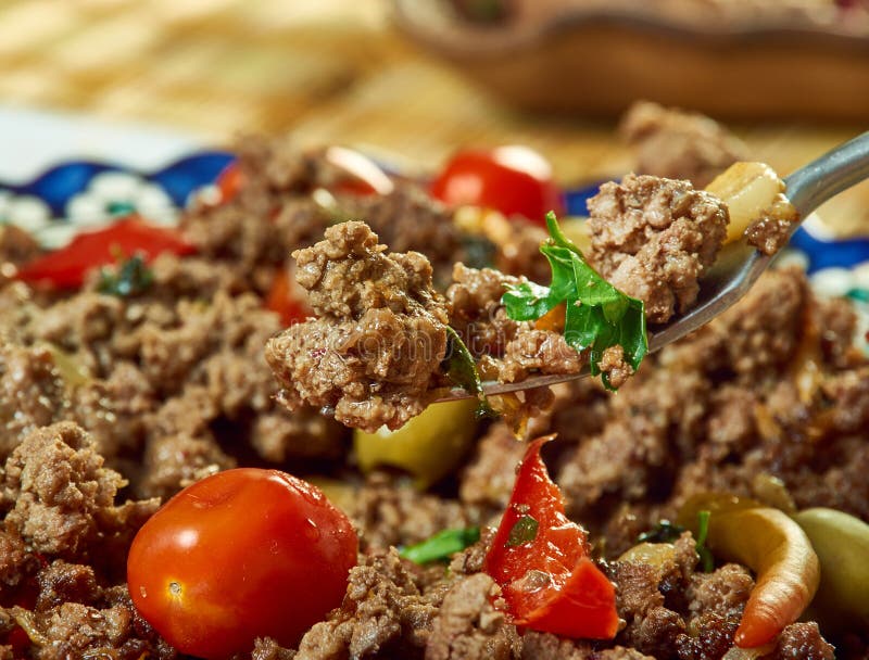 Tajine minced meat stock image. Image of tagine, casserole - 179726737