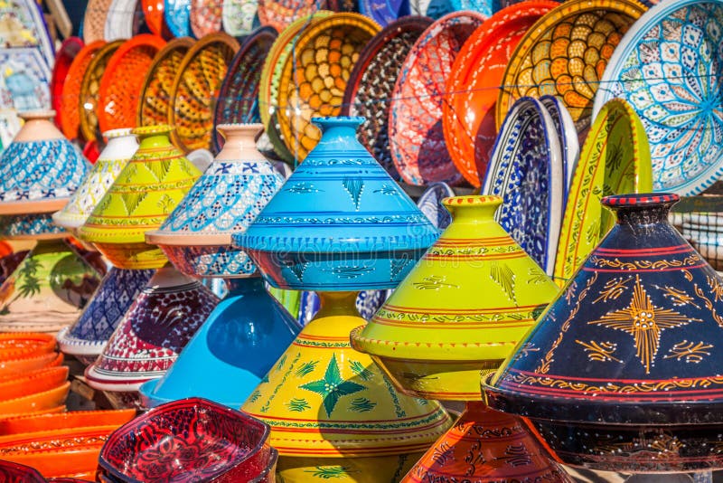 Tajine Al Mercato Di Marrakech, Marocco Immagine Stock - Immagine di ...