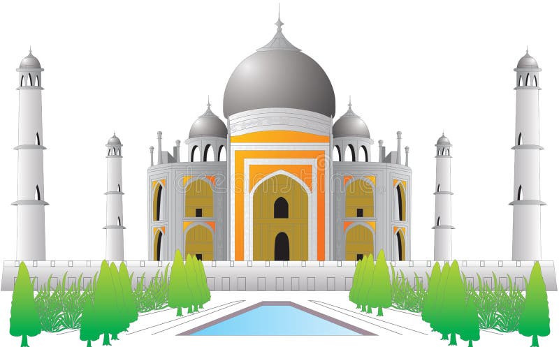 Tajmahal Vector Indian Historical Place Stock Vector - Illustration of ...