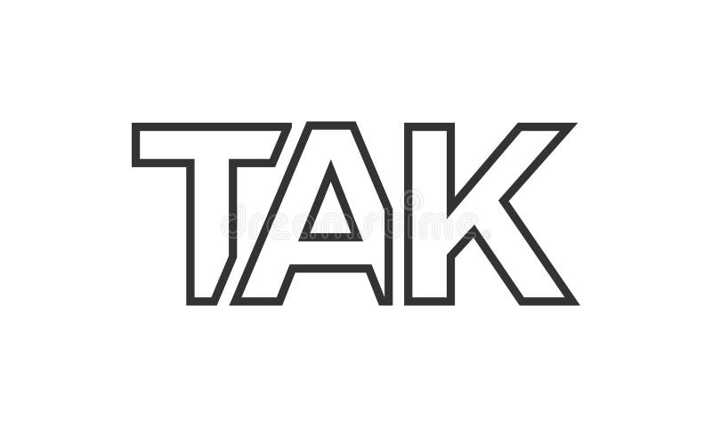TAK Logo Design Template with Strong and Modern Bold Text. Initial ...