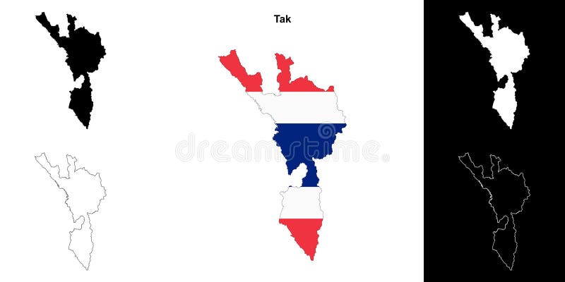 Tak outline map stock vector. Illustration of template - 323683275