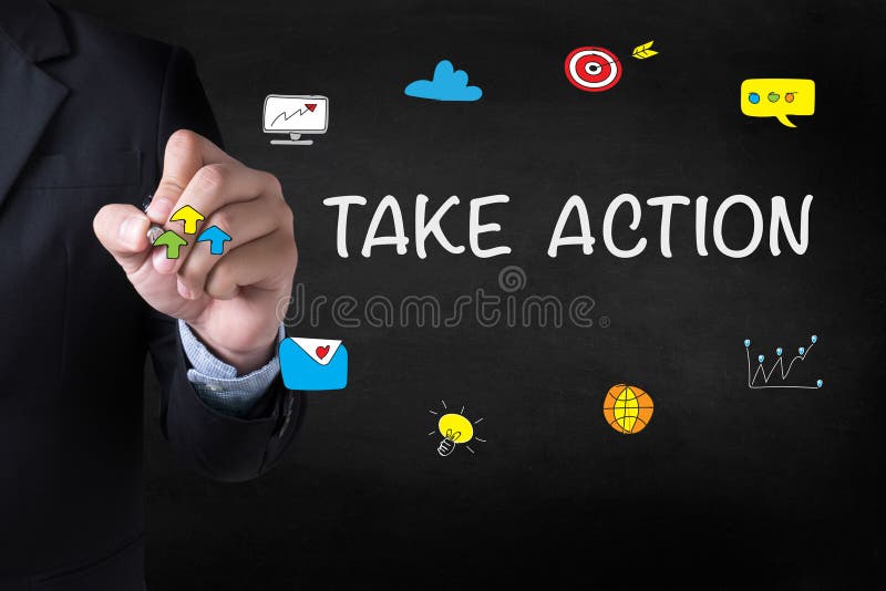 TAKE ACTION stock photo. Image of call, leadership, corporate - 70225722