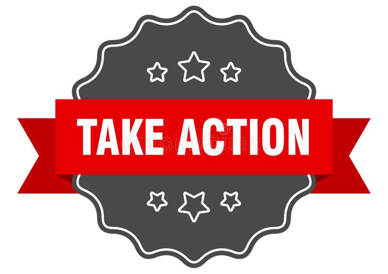 Take Action Sticker. Take Action Square Sign Stock Vector ...