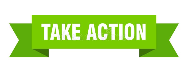 Take action ribbon. stock vector. Illustration of vector - 191265092