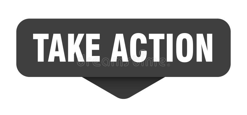 Take Action Sticker. Take Action Sign on Transparent Background Stock ...