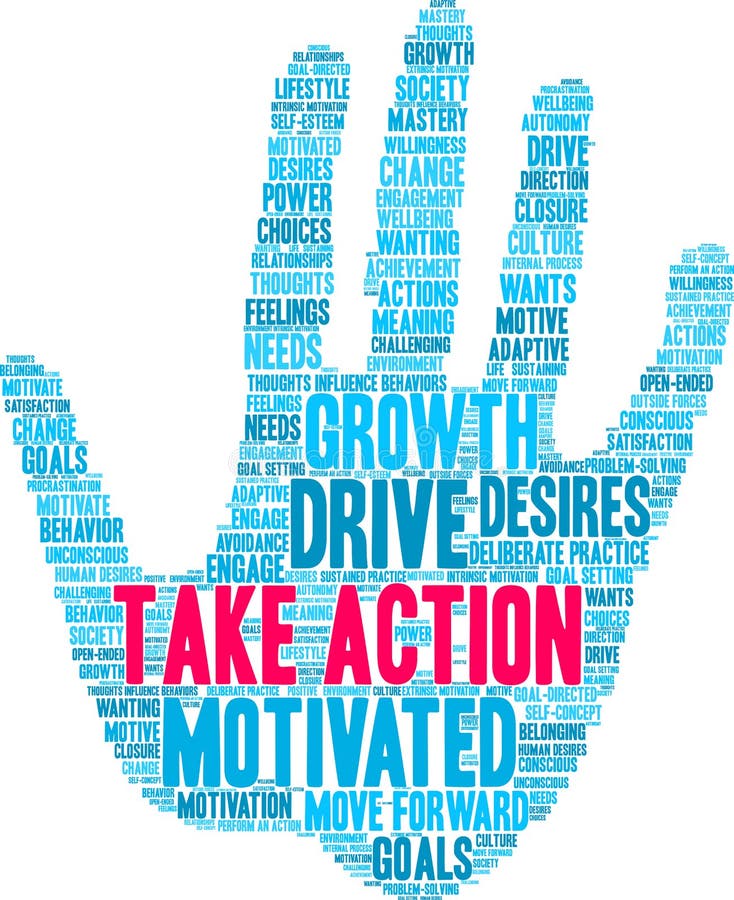 Take Action Word Cloud stock vector. Illustration of behaviours - 211016322