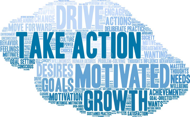 Take Action Word Cloud stock vector. Illustration of desires - 211016363