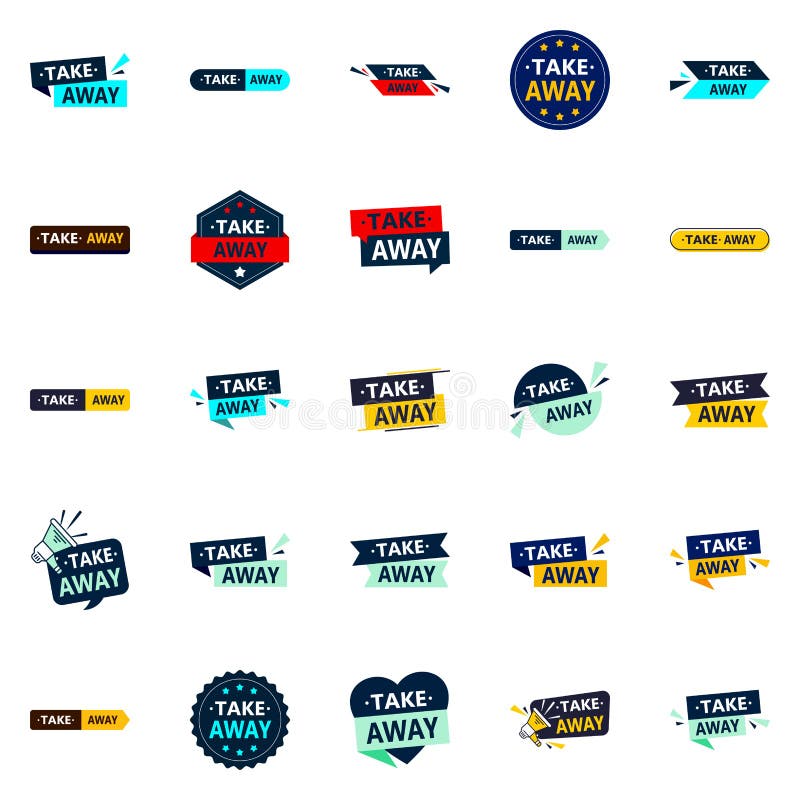 Take Away Bundle 25 Eye Catching Vector Designs for Food Outlets and ...