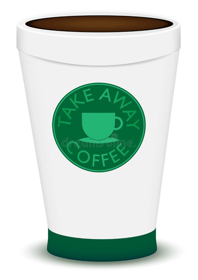 Take Away Coffee stock vector. Illustration of green - 22652504