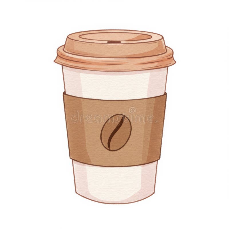 Take Away Coffee Cup Illustration Stock Illustration - Illustration of ...