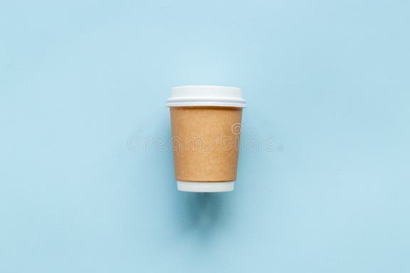 Take Away Coffee Paper Cup. Top View Stock Image - Image of paper ...
