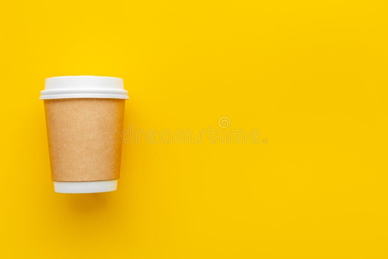Take Away Coffee Paper Cup. Top View Stock Image - Image of coffee ...