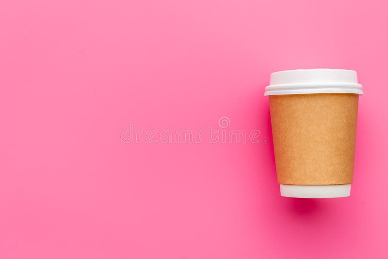Take Away Coffee Paper Cup. Top View Stock Image - Image of plastic ...