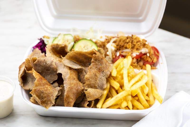 Take-away Dish - Kebab in a Thermal Package Stock Image - Image of meal ...