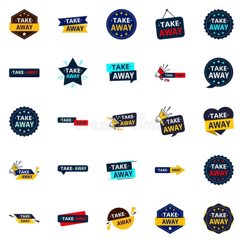 Take Away 25 Eye Catching Vector Designs for Increased Food Visibility ...