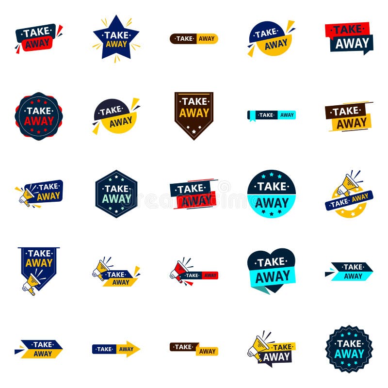 Take Away 25 Eye Catching Vector Designs for Increased Food Visibility ...