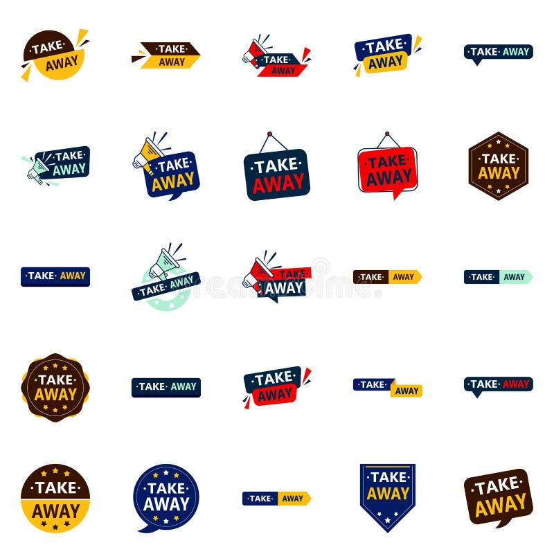 Take Away 25 Eye Catching Vector Designs for Increased Food Visibility ...