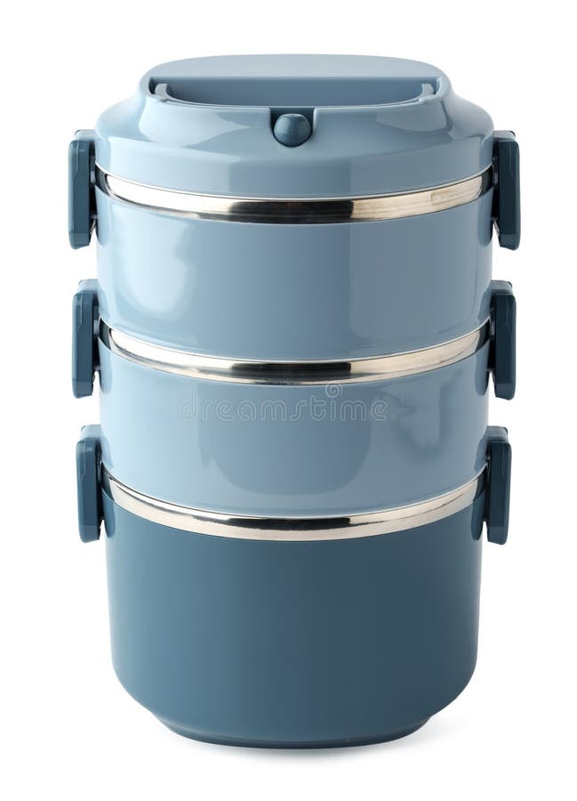 Take Away Food Boxes Containers on White Background Stock Image - Image ...