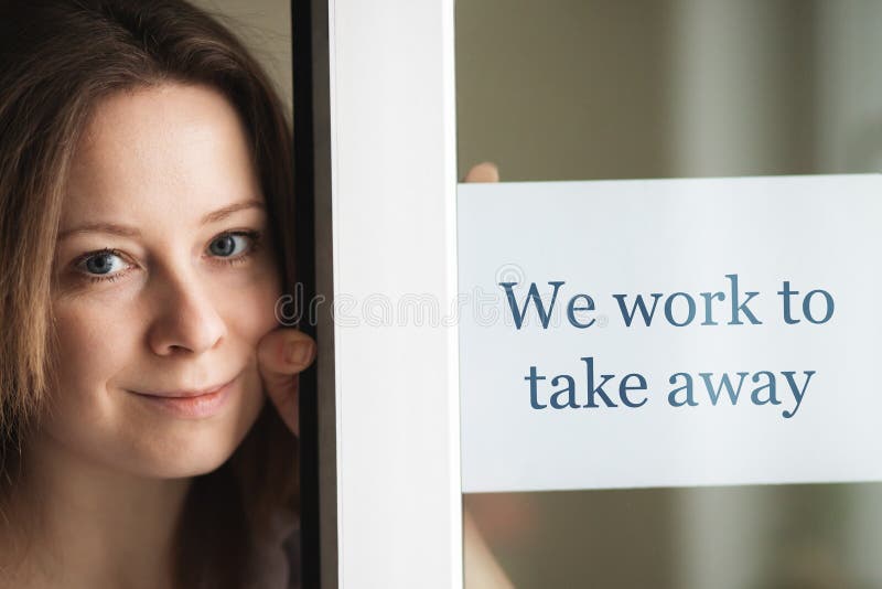 Take Away,food Delivery from Restaurants, Shops, Cafes Stock Image ...