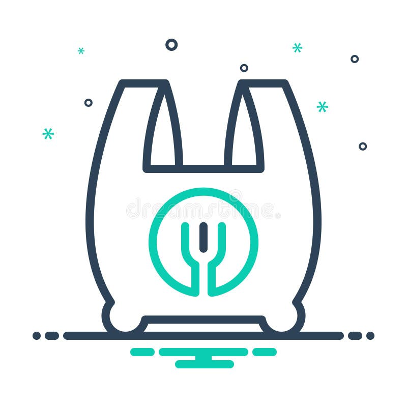 Mix Icon for Take Away, Carry and Food Stock Vector - Illustration of ...