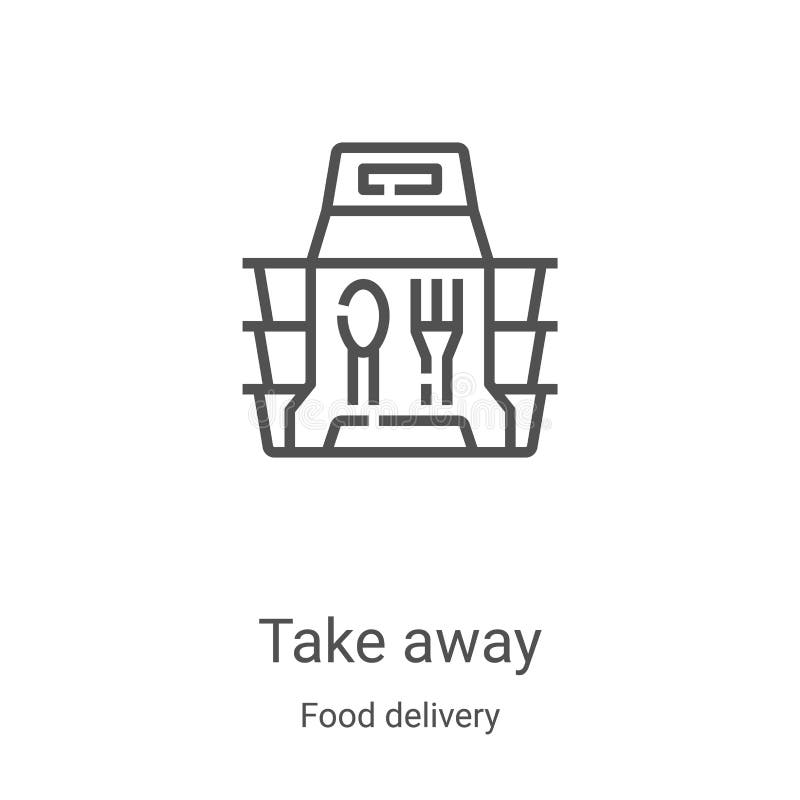 Food Delivery Icon Vector from Logistics and Shipping Collection. Thin ...