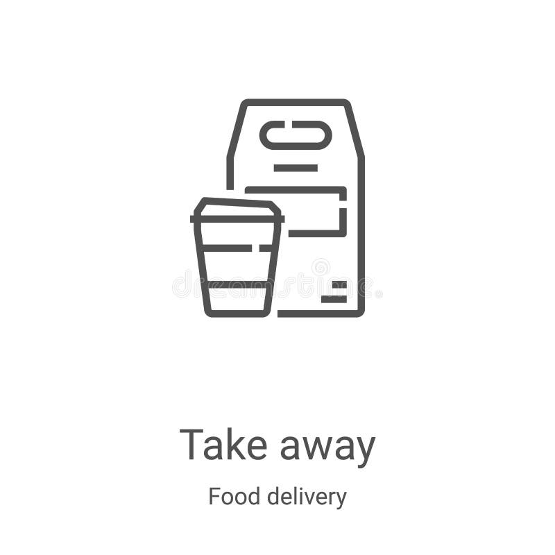 Order Food Icon Vector from Take Away Collection. Thin Line Order Food ...