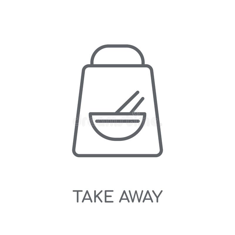 Take Away Linear Icon. Modern Outline Take Away Logo Concept on Stock ...