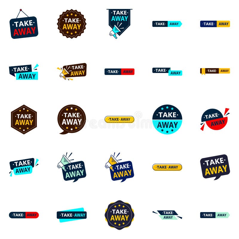 The Take Away Pack 25 Unique Vector Designs for Promoting Takeaway Food ...