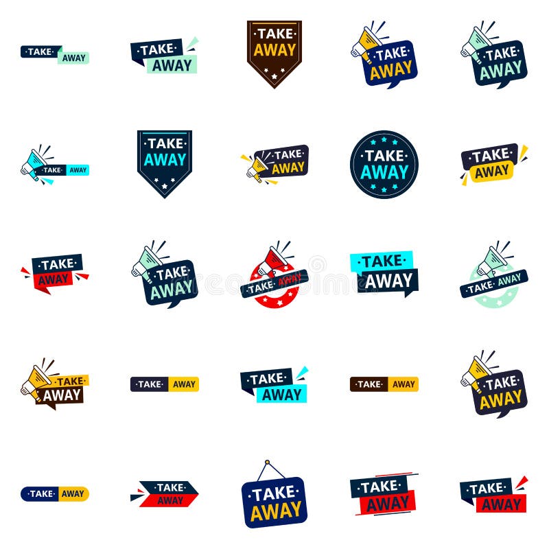 Take Away 25 Professional Vector Designs To Elevate Your Food Outlets ...