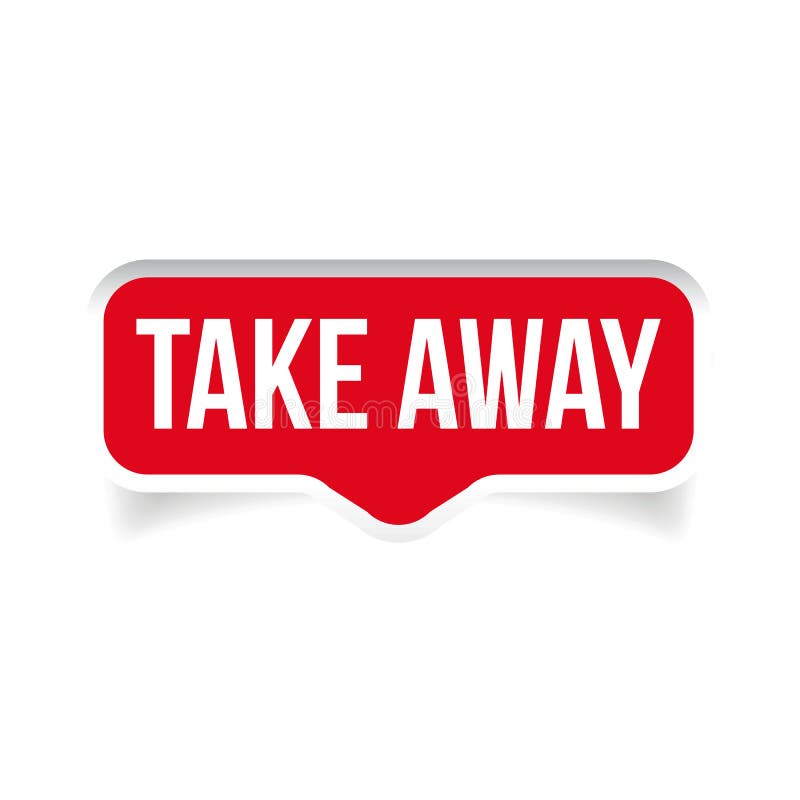 Take Away label sign stock vector. Illustration of stamp - 133296585