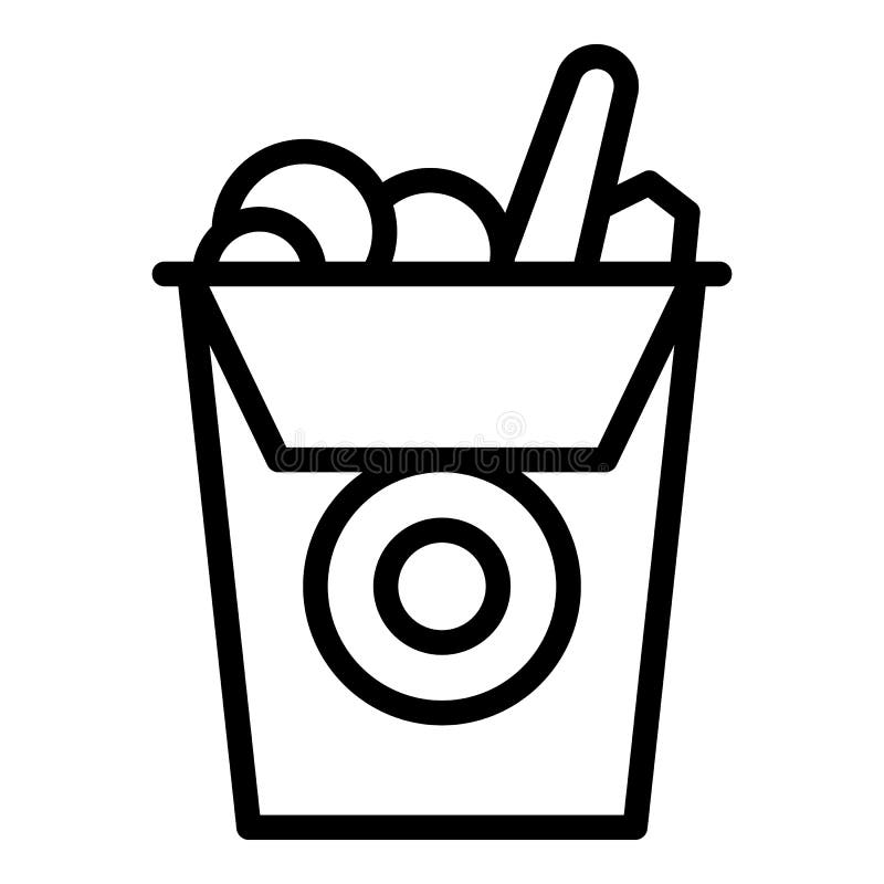 Take Away Snack Food Icon, Outline Style Stock Vector - Illustration of ...