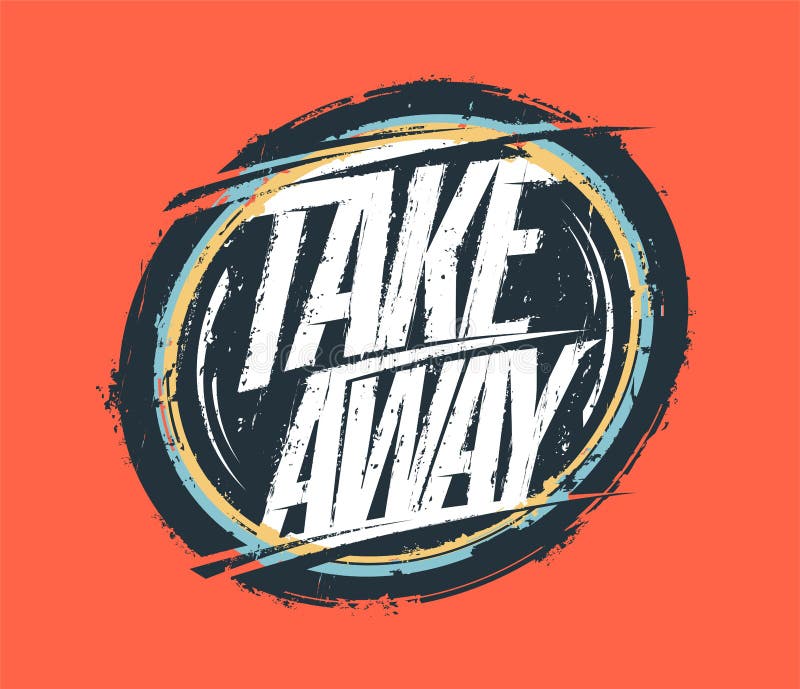 Take Away Stamp Imprint, Delivery Vector Symbol Stock Vector ...